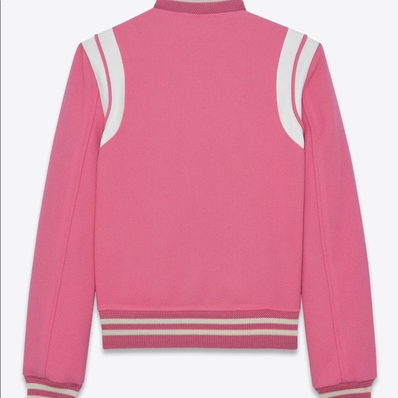 Yves Saint Laurent | Jackets & Coats | Ysl Teddy Jacket In Rose Virgin ...